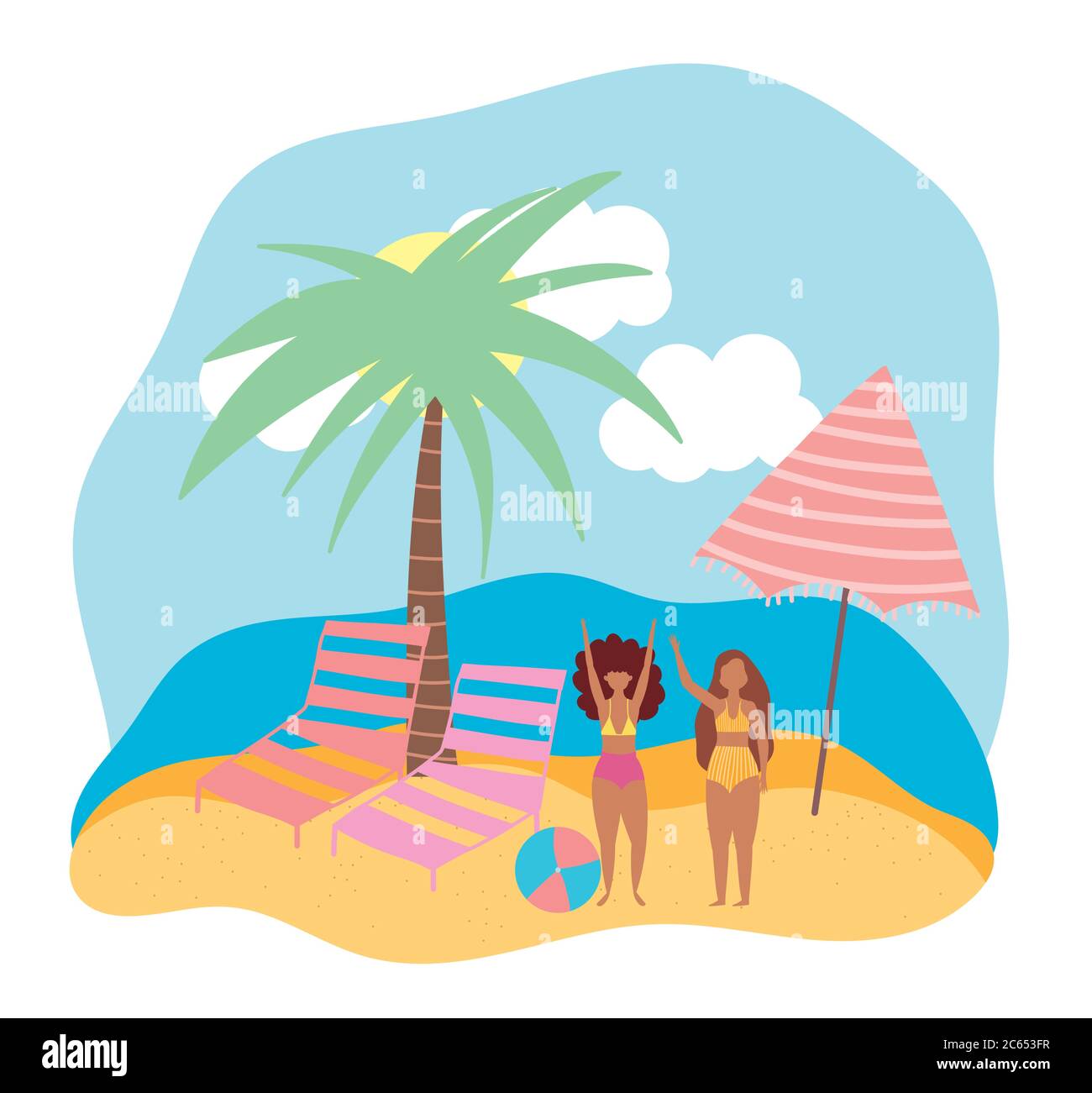 Lying chairs Stock Vector Images - Alamy