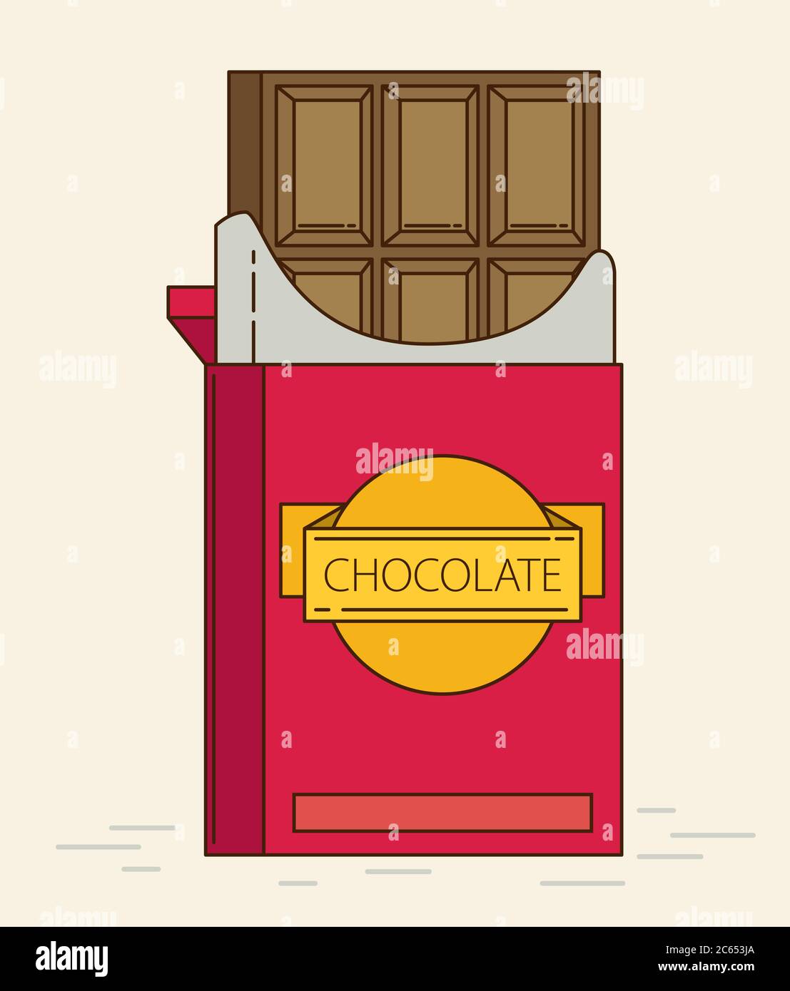 Chocolate. Retro flat style vector Stock Vector Image & Art - Alamy