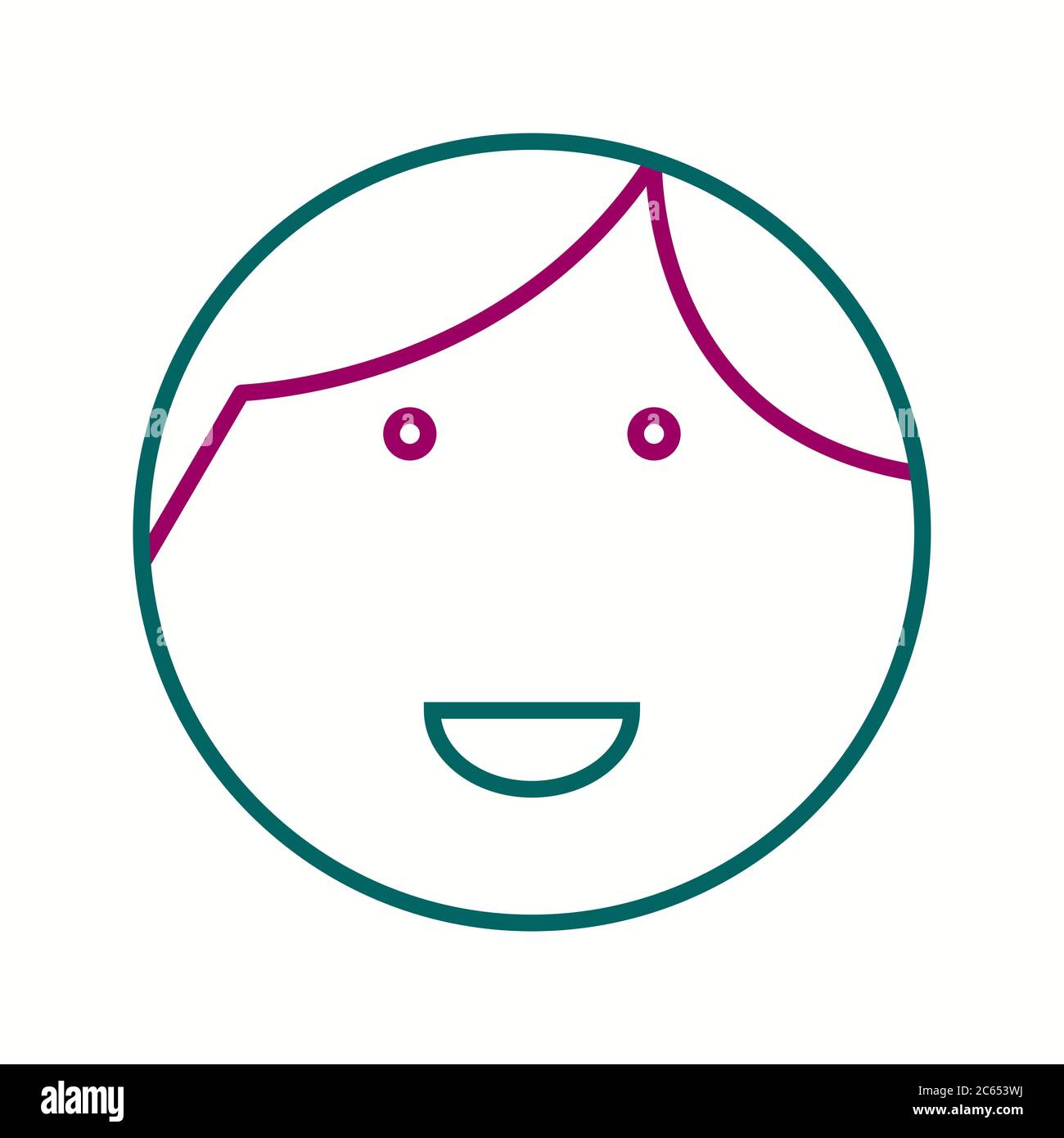 Unique Happy Man Vector Line Icon Stock Vector Image & Art - Alamy