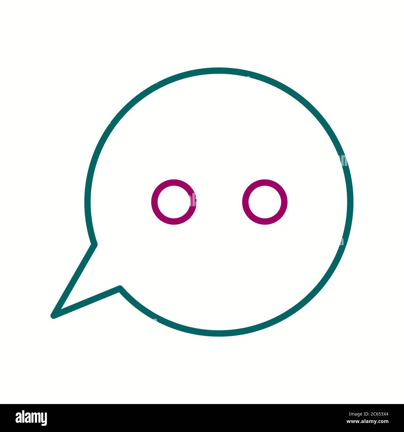 Unique Message Bubbles Vector Line Icon Stock Vector Image & Art - Alamy