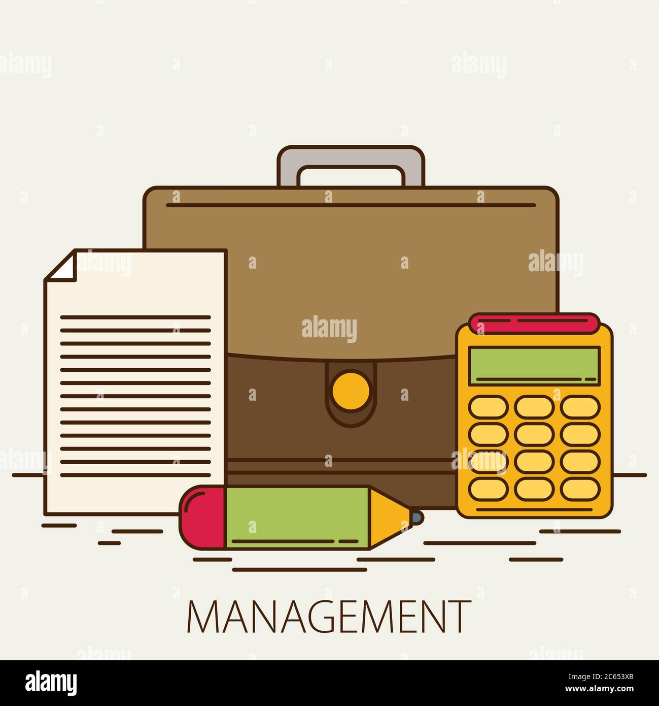 Vector illustration of management flat design concept Stock Vector ...