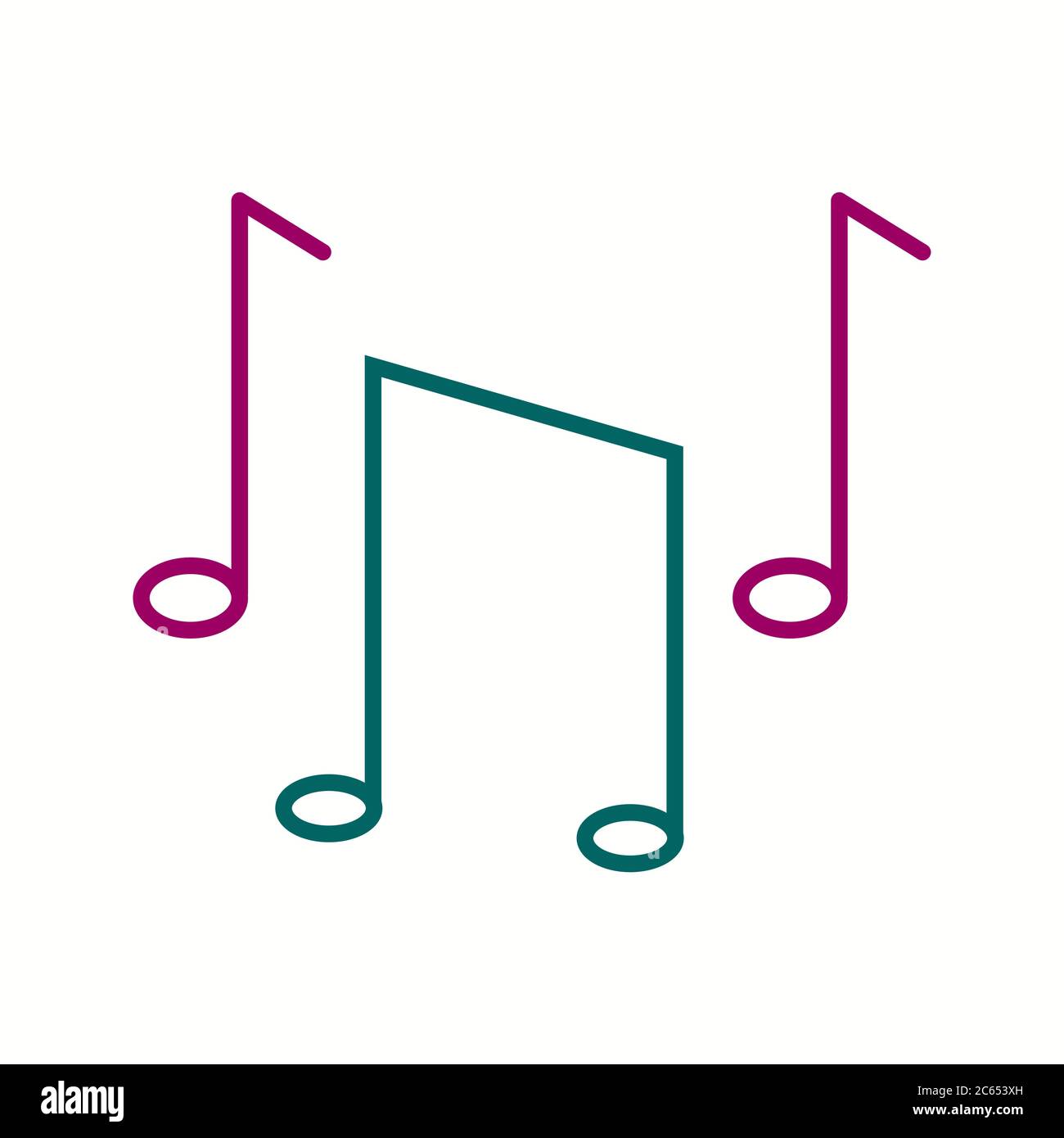Unique Musical Notes Vector Line Icon Stock Vector Image & Art - Alamy