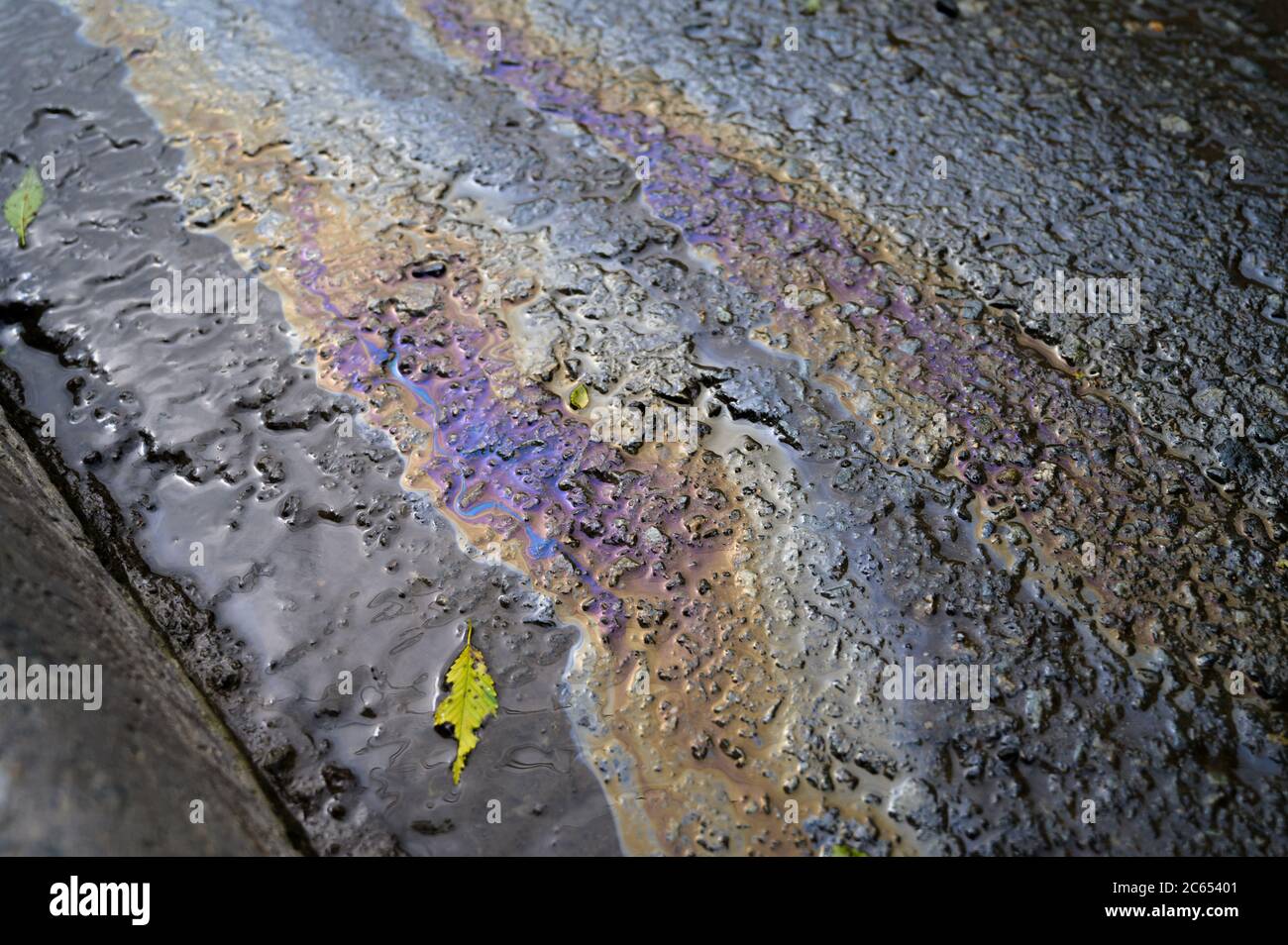 Car oil pavement hi-res stock photography and images - Alamy
