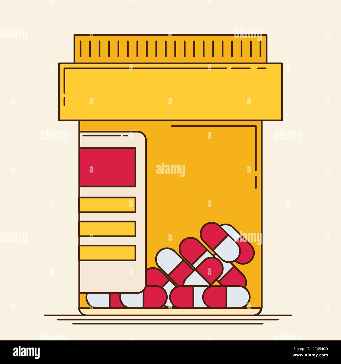 Vector pill bottle with capsule pills Stock Vector Image & Art - Alamy