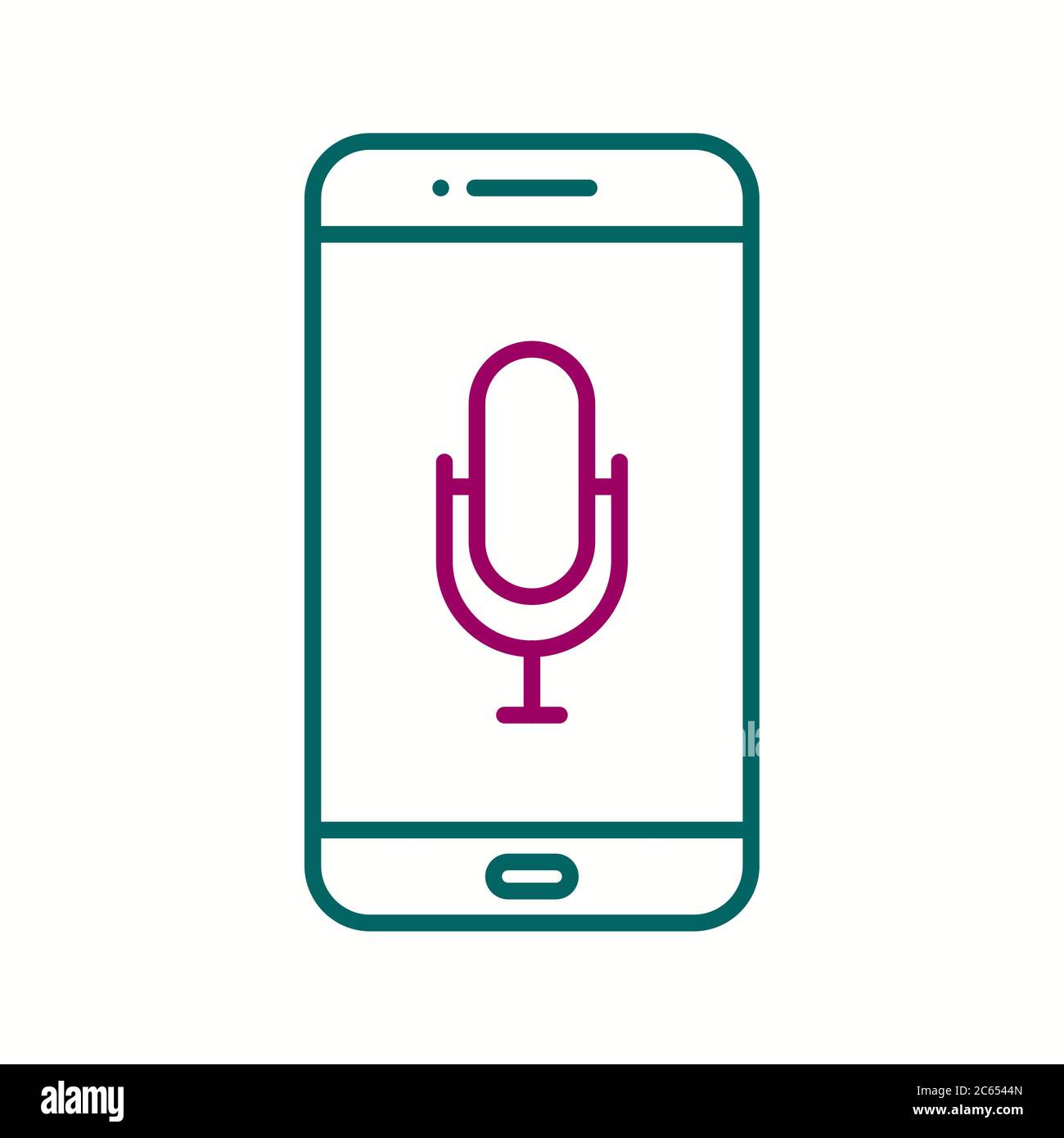 Unique Microphone Vector Line Icon Stock Vector Image & Art - Alamy