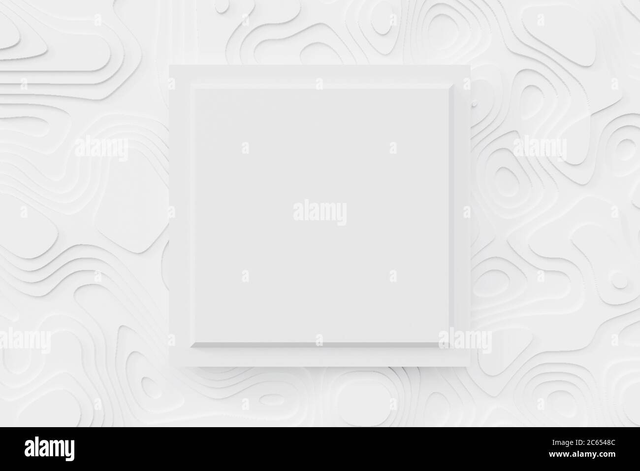 Modern wavy white background for texture. Repeated square and circular ...