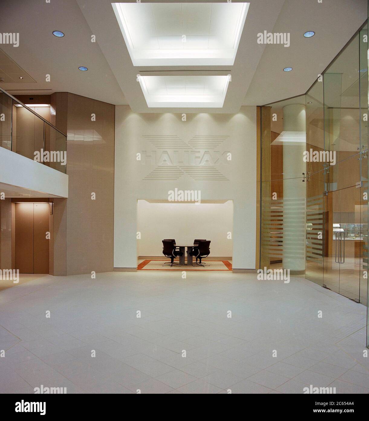 The then refurbished interior of the Halifax Building society ...