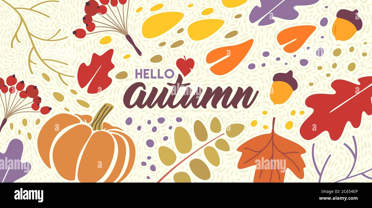 Autumn vector background concept for web Stock Vector Image & Art - Alamy