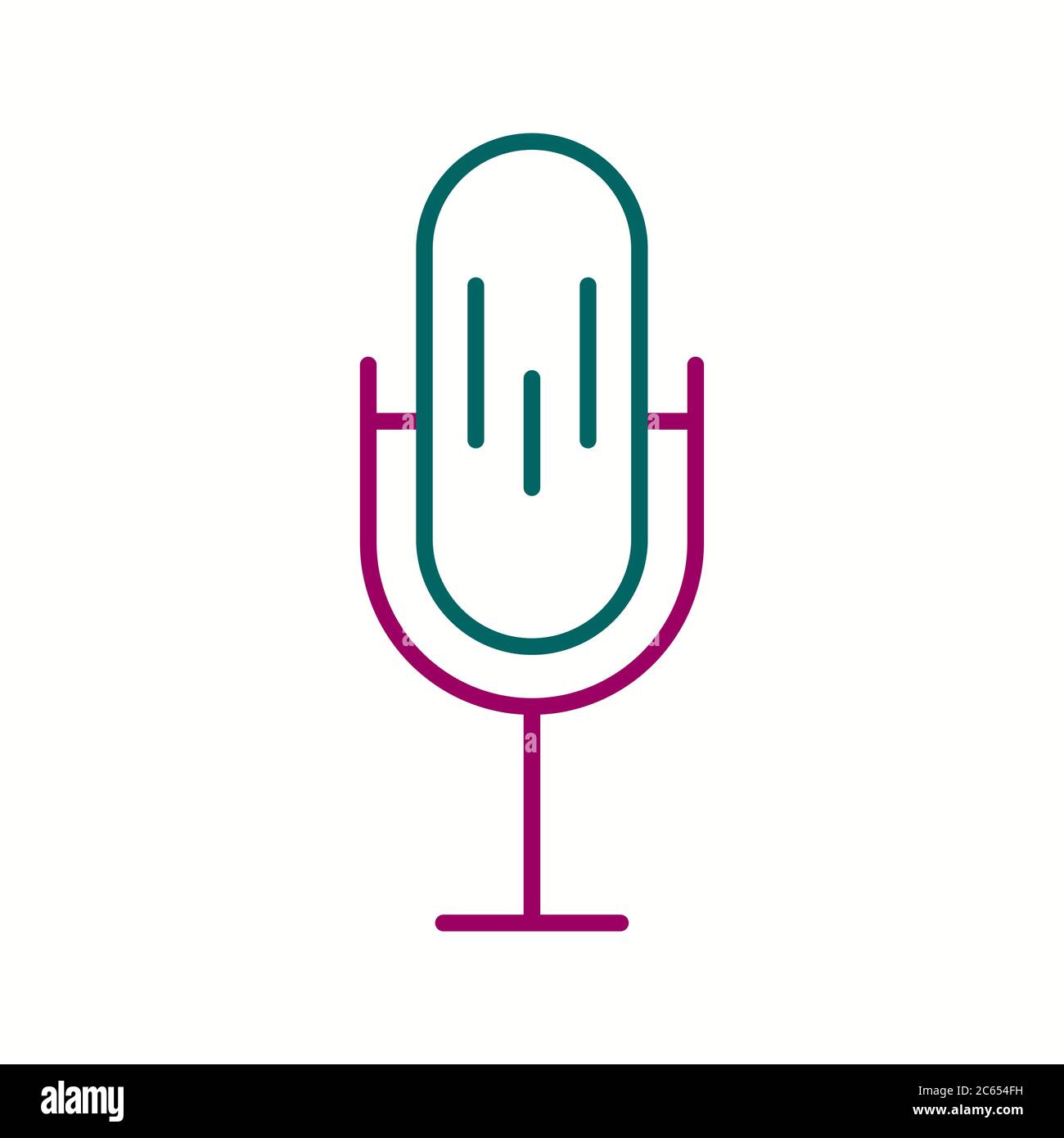 Unique Mic Vector Line Icon Stock Vector Image & Art - Alamy