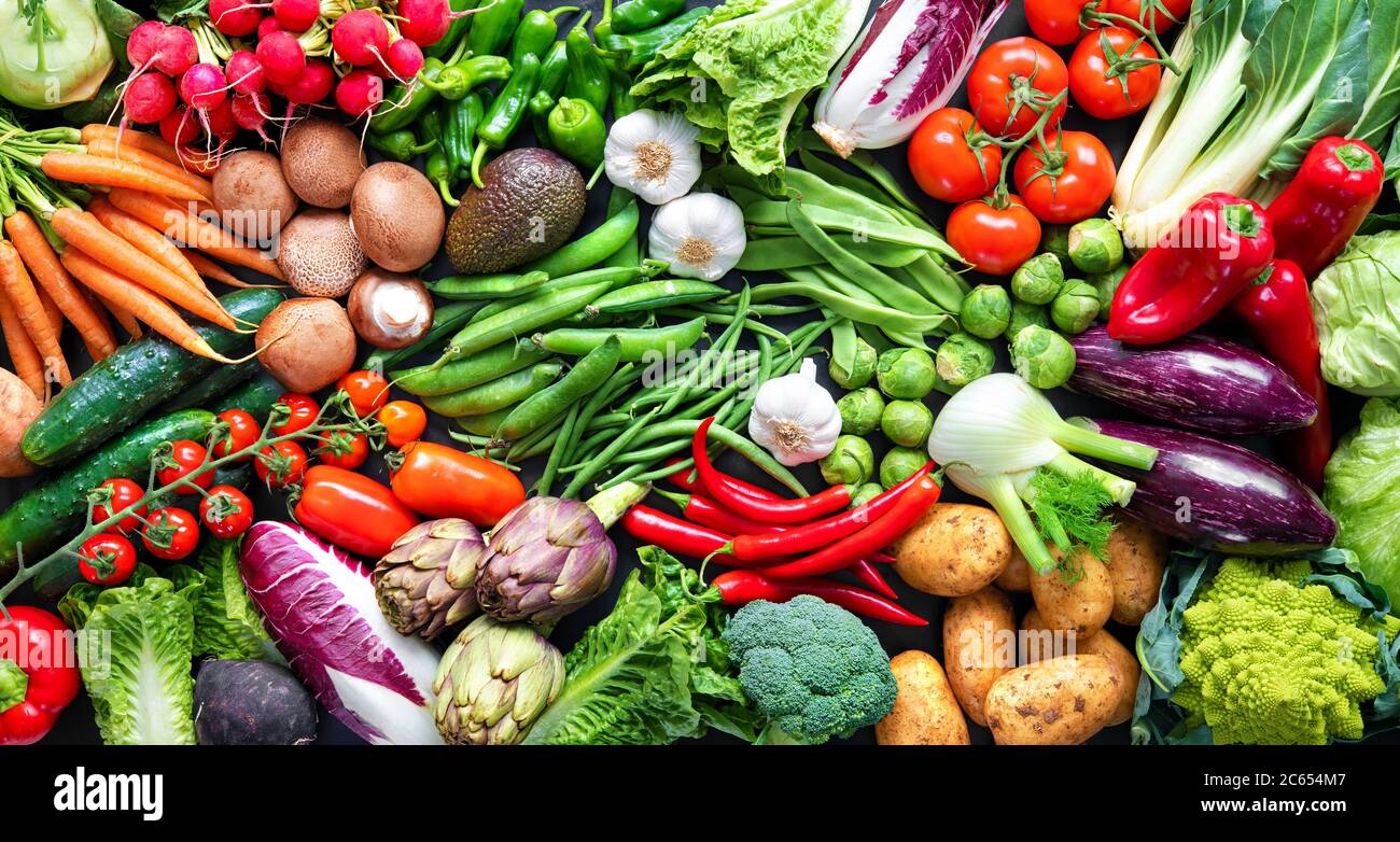 Vegetables panoramic hi-res stock photography and images - Alamy