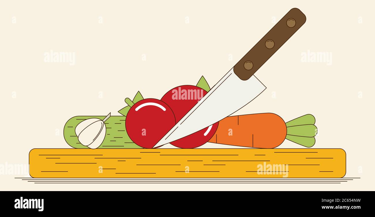 Kitchen design in retro style, vector illustration Stock Vector Image ...