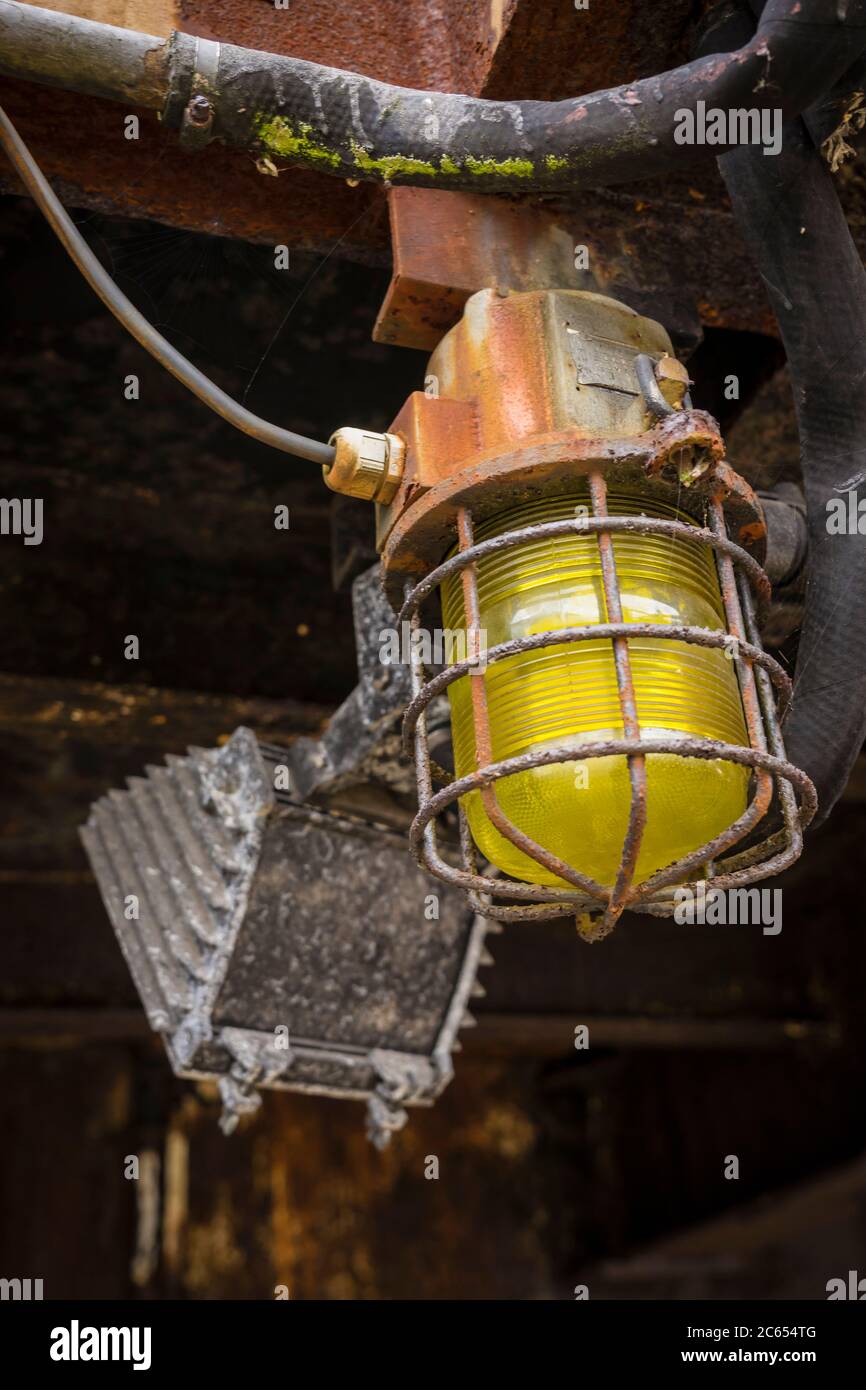 signal light on a historic machine Stock Photo - Alamy