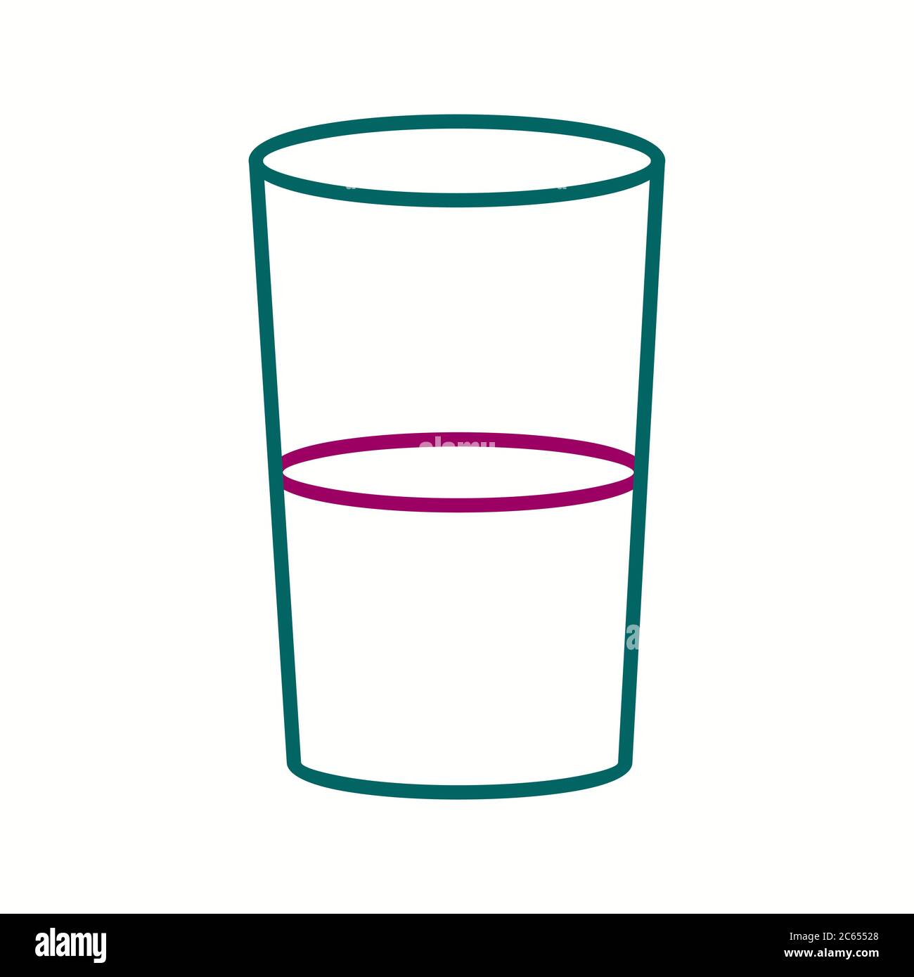 Unique Water Glasses Vector Line Icon Stock Vector Image & Art - Alamy