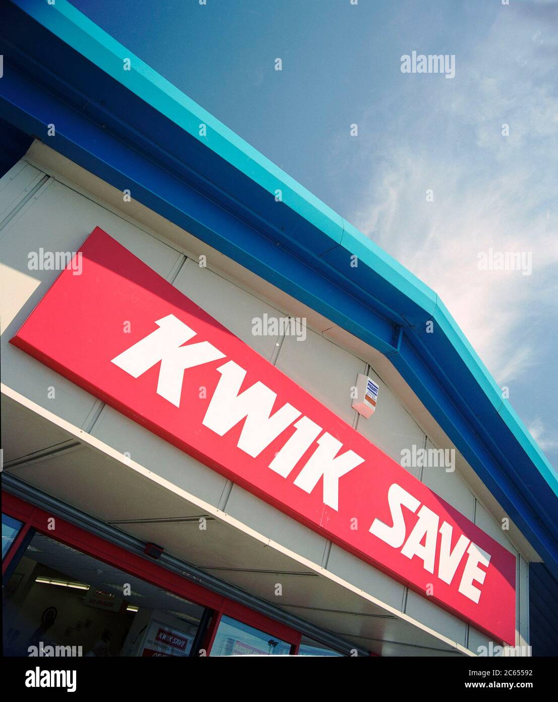 Shoppers at Kwiksave supermarket Weston Super Mare, Somerset, south ...