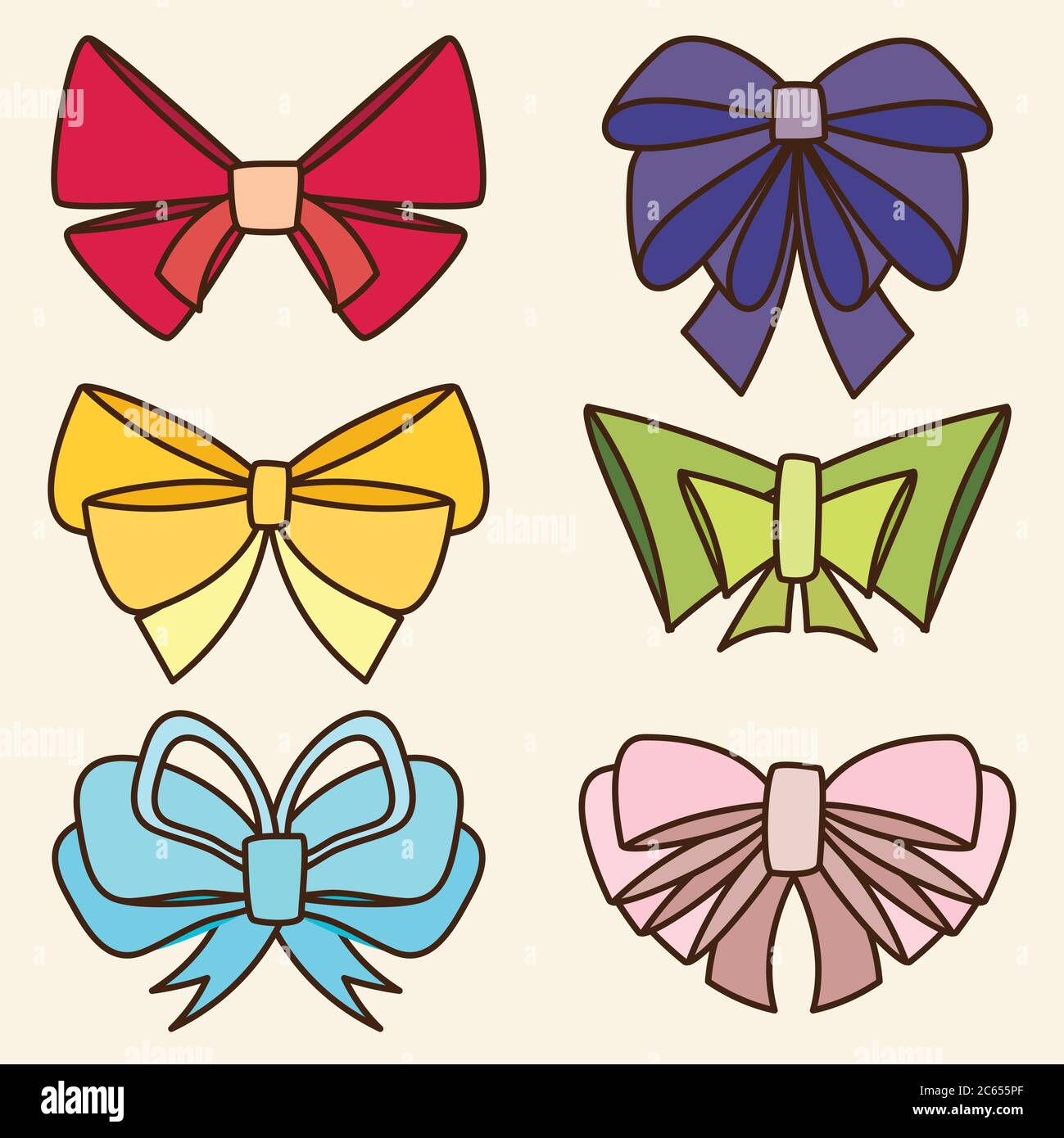 Set of various abstract bows and ribbons Stock Vector Image & Art - Alamy