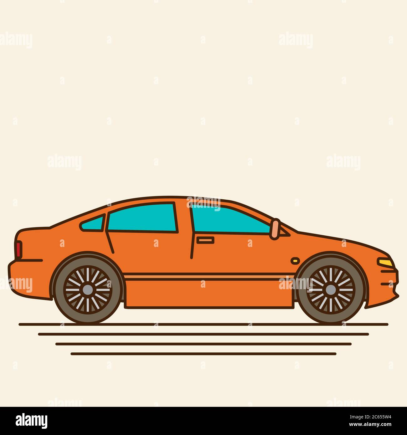 Isolated vector car. Flat design style Stock Vector Image & Art - Alamy