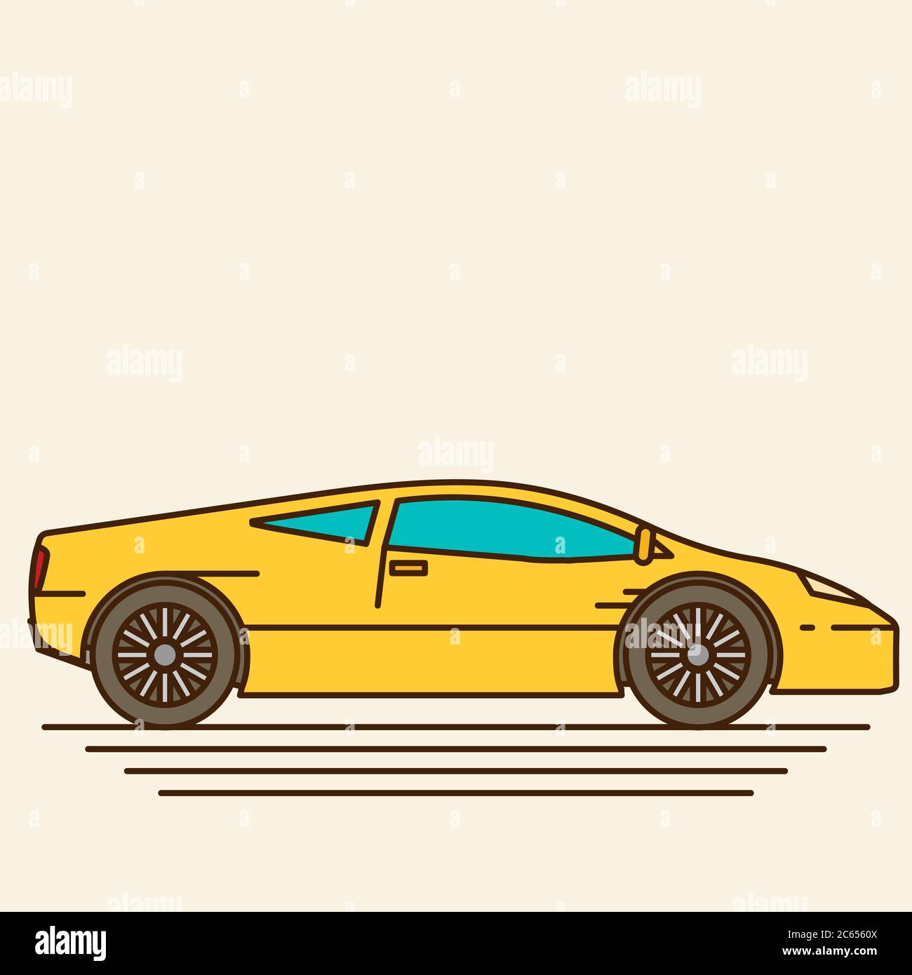 Isolated vector car. Flat design style Stock Vector Image & Art - Alamy