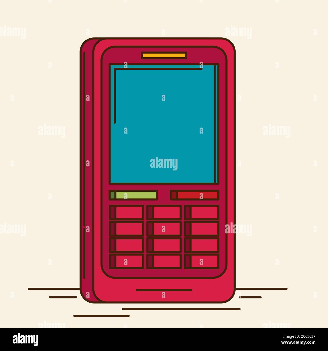 Cell phone. Flat icon Stock Vector Image & Art - Alamy