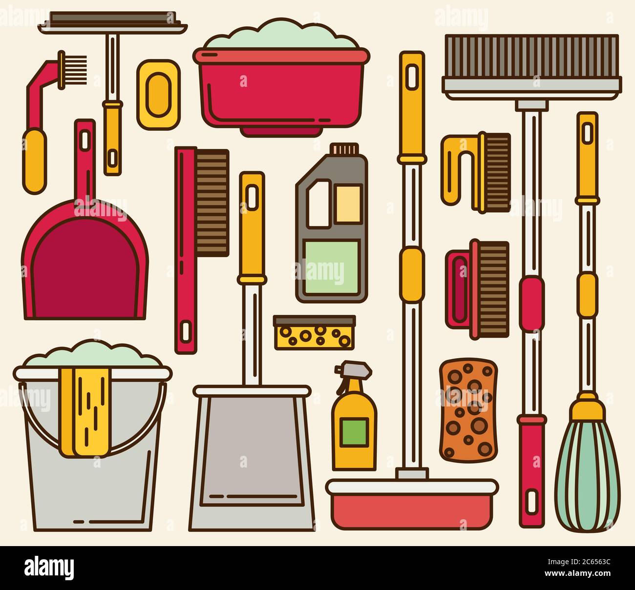 Plastic products cleaning brush Stock Vector Images - Alamy