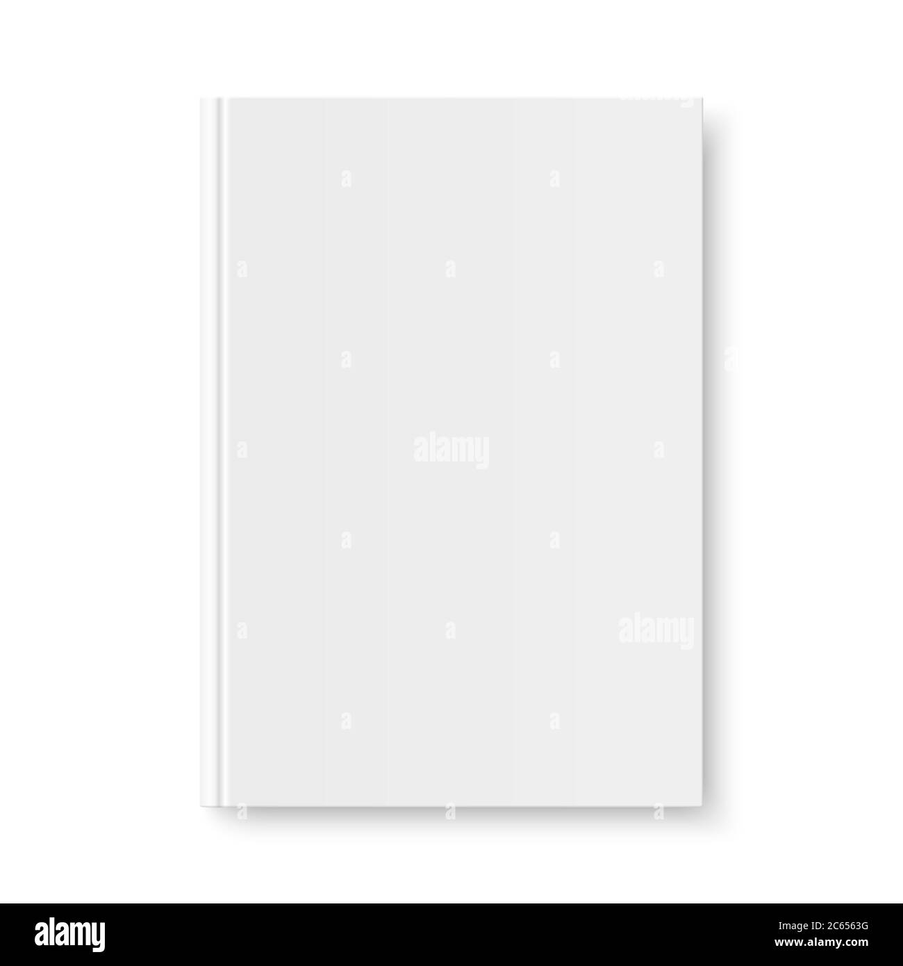 Vector mock up of book white blank cover isolated. Closed vertical book ...