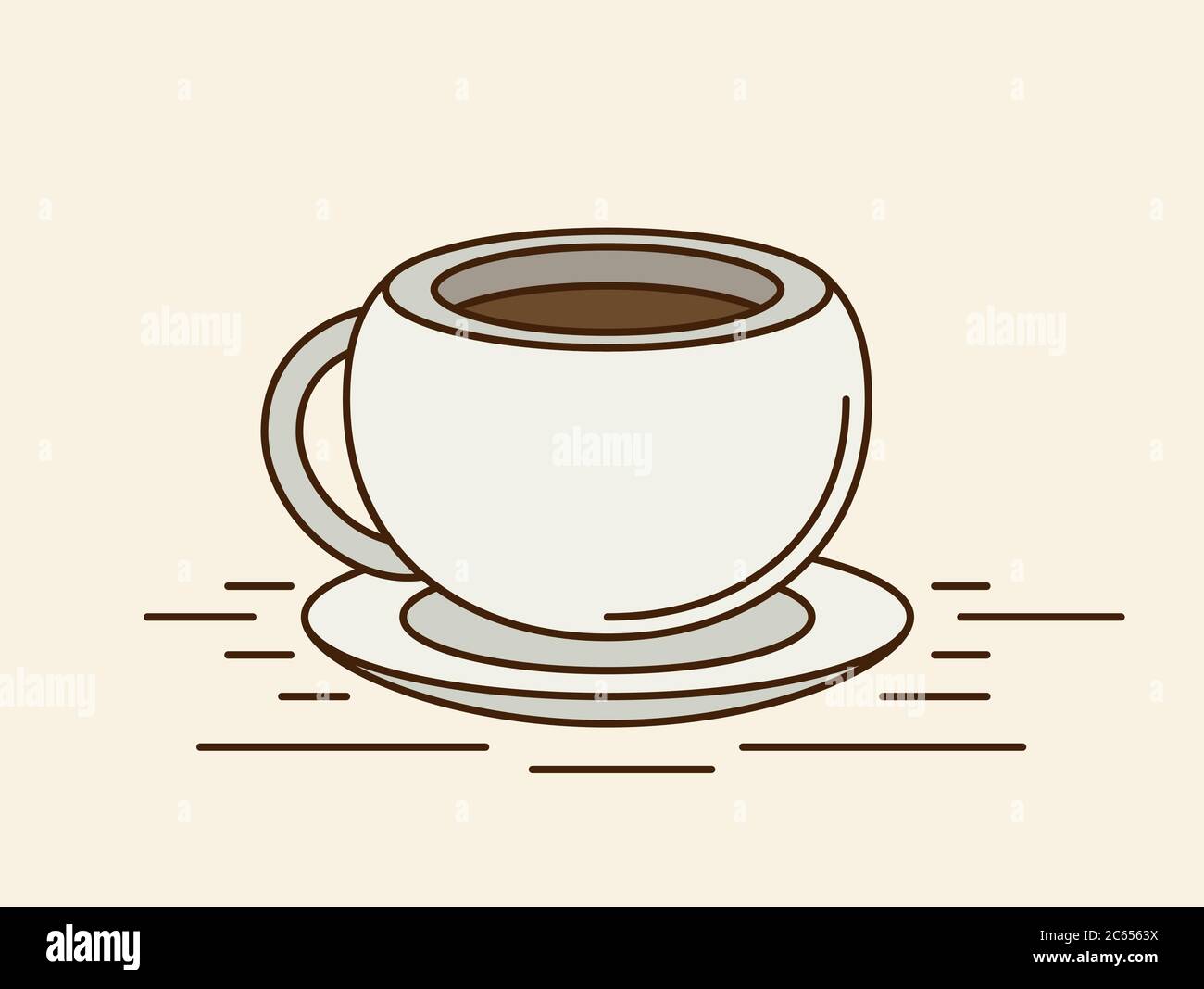 The coffee cup. Flat vector Stock Vector Image & Art - Alamy