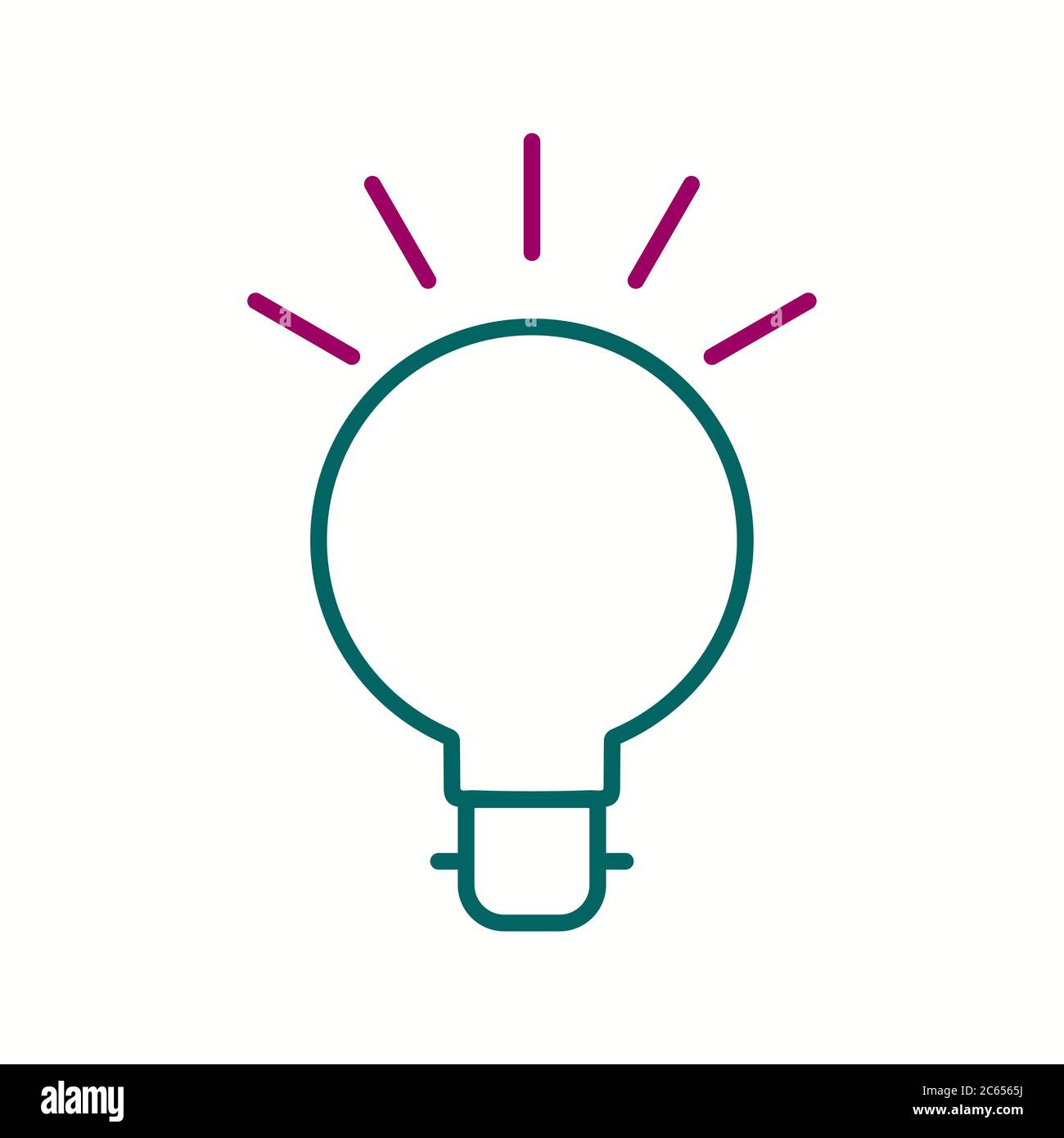 Unique Bulb Vector Line Icon Stock Vector Image & Art - Alamy
