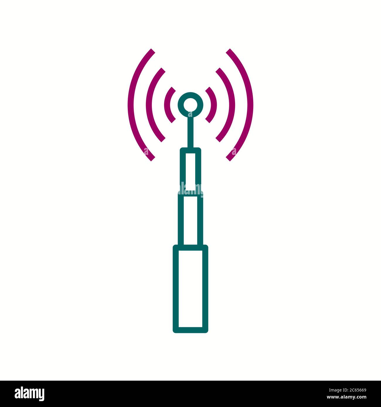 Unique Telecom Tower Vector Line Icon Stock Vector Image & Art - Alamy