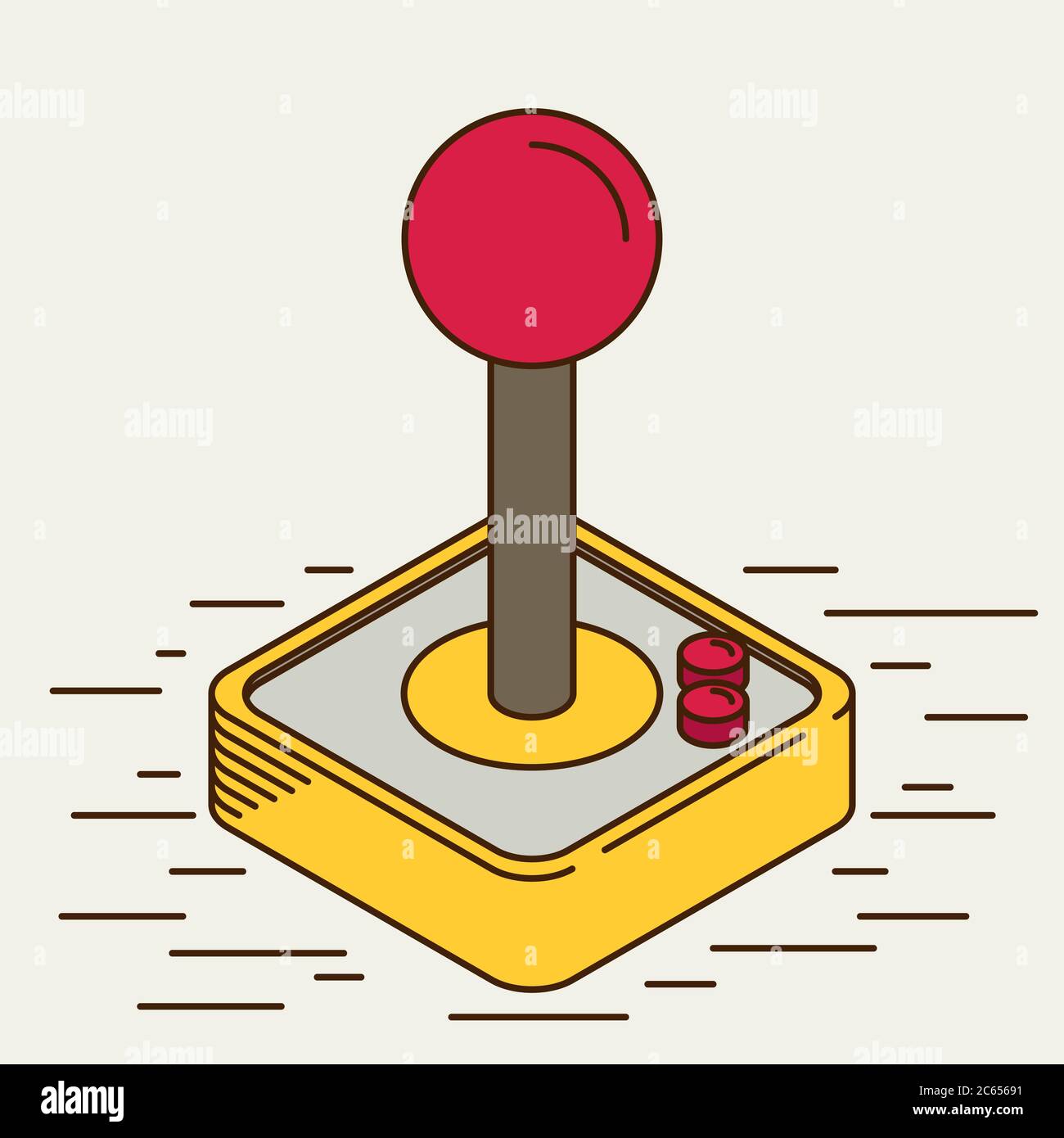 Computer Video Game Joystick. Vector illustration Stock Vector Image ...