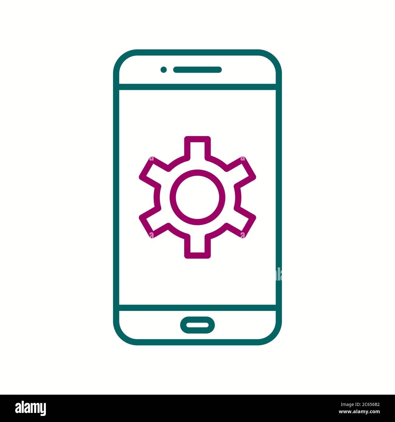 Unique Settings Vector Line Icon Stock Vector Image & Art - Alamy