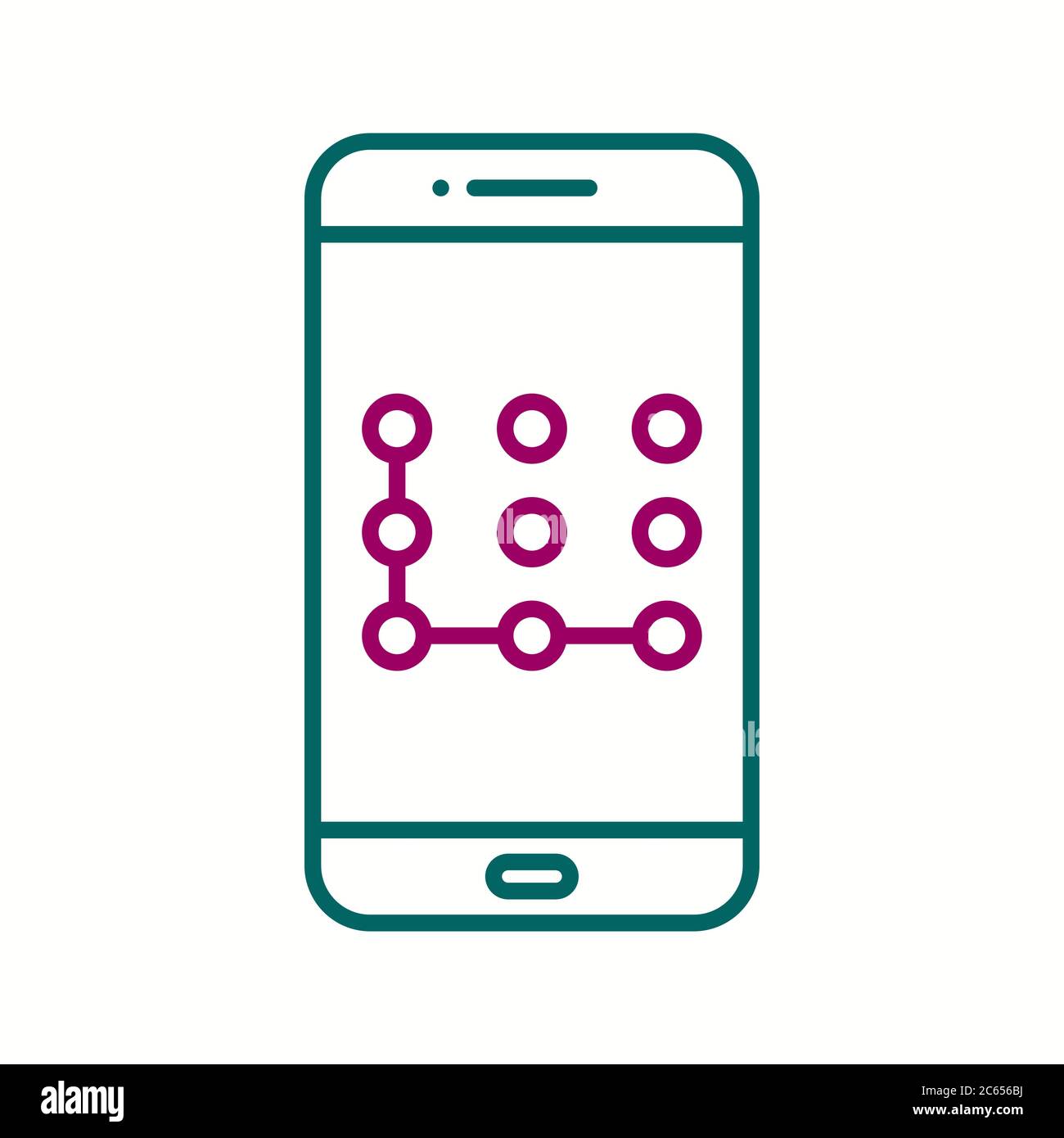 Unique Pattern Lock Vector Line Icon Stock Vector Image & Art - Alamy