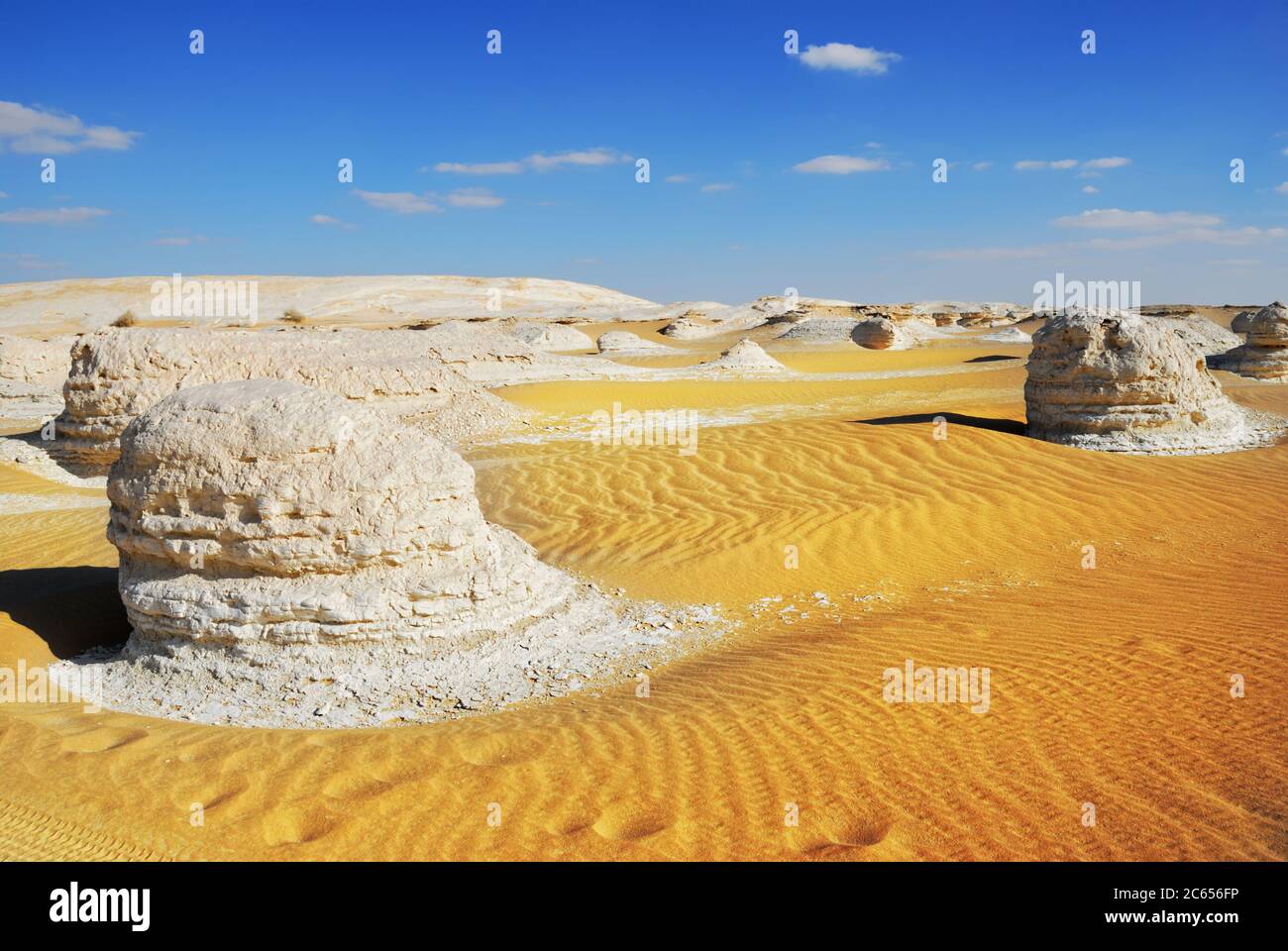 The limestone formation in Tent valley Desert, Sahara, Egypt Stock ...