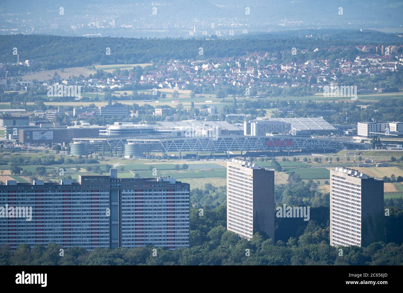 Stuttgart, Germany. 07th July, 2020. The skyscrapers of the settlement ...
