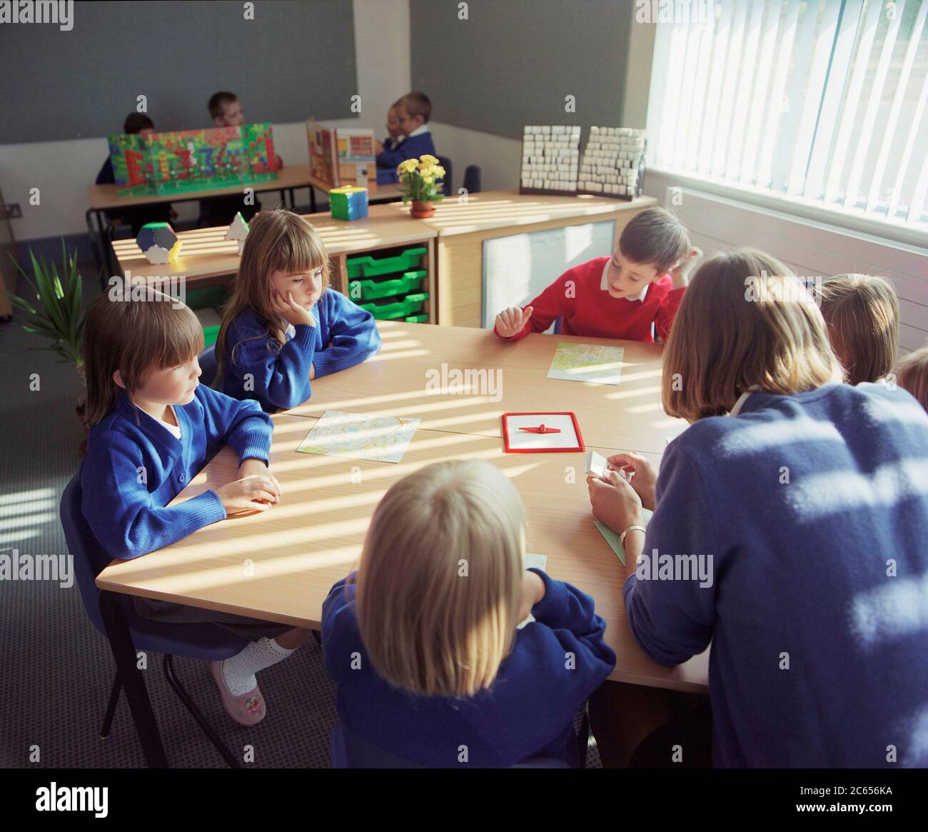 Primary School Pupils at a new school, Cambridgeshire, Eastern England ...