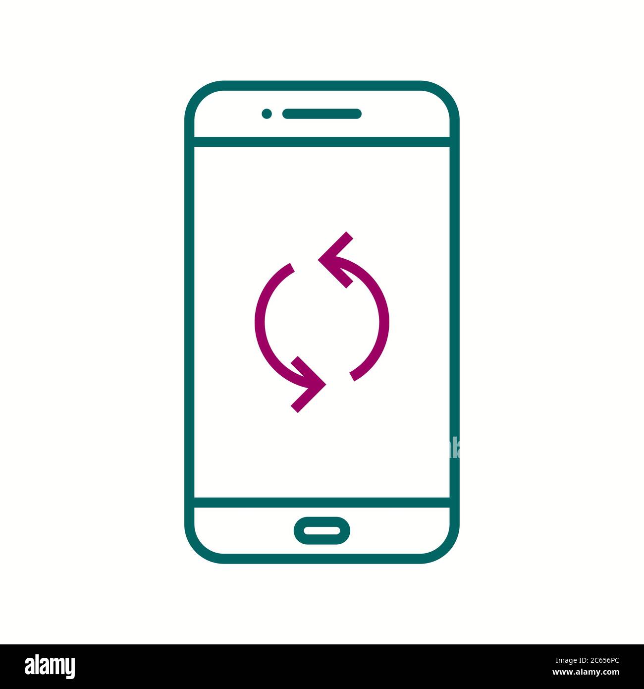 Unique Synchronize Vector Line Icon Stock Vector Image & Art - Alamy