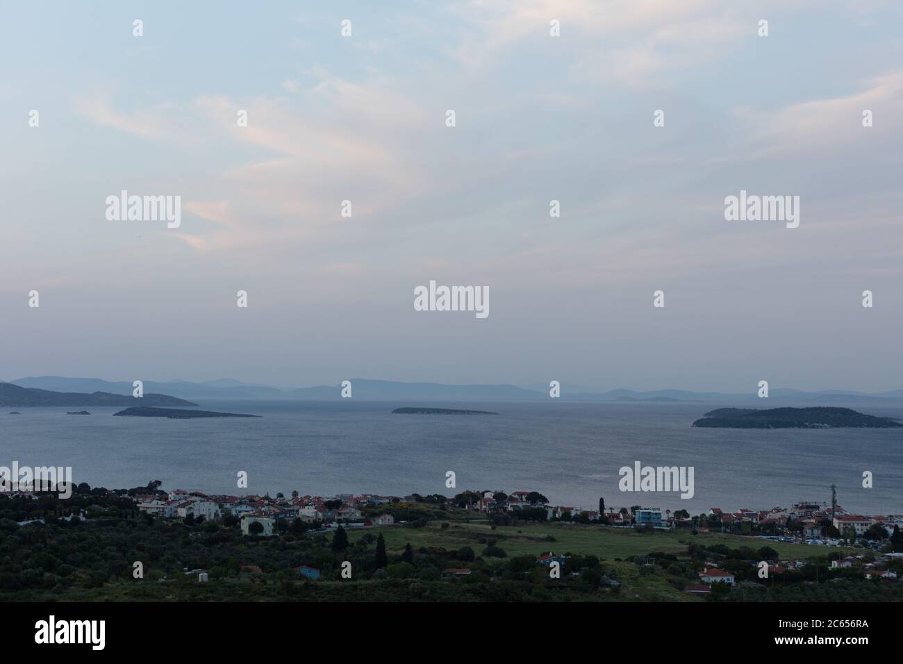 Urla, Turkey - may 12, 2020 : panaromic view in Iskele, Urla. Urla is ...