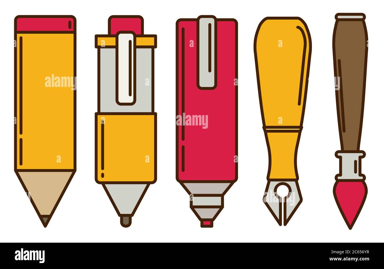 Graphite writing pen Stock Vector Images - Alamy