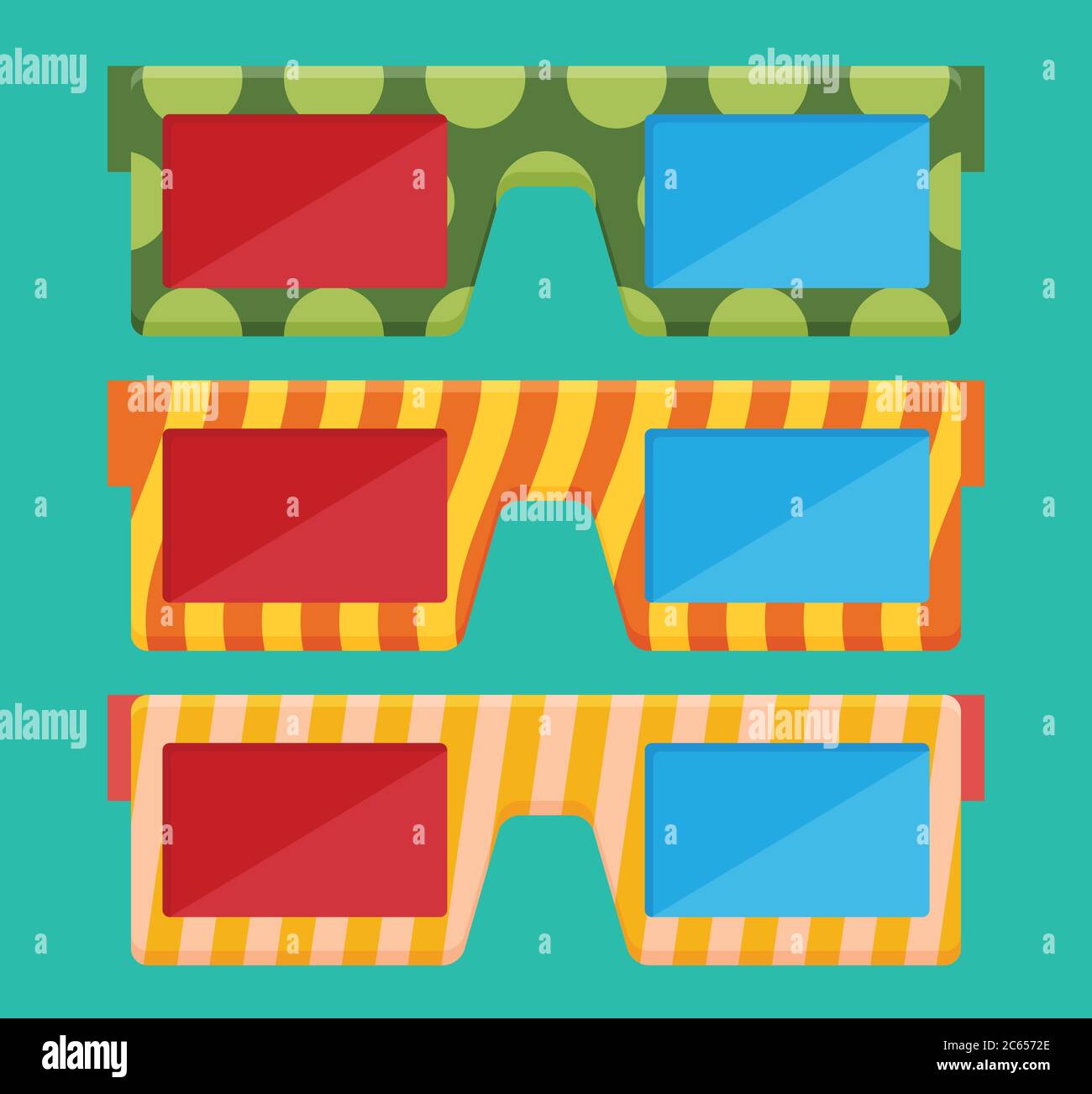 3d glasses move vector vectors hi-res stock photography and images - Alamy