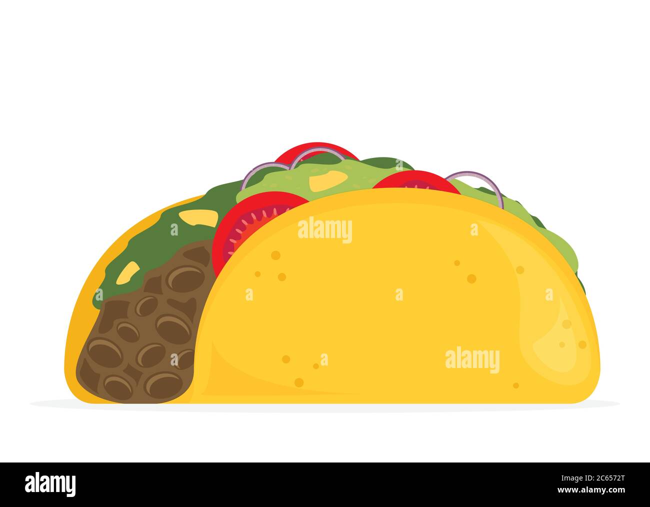 Taco vector illustration in flat style Stock Vector Image & Art - Alamy