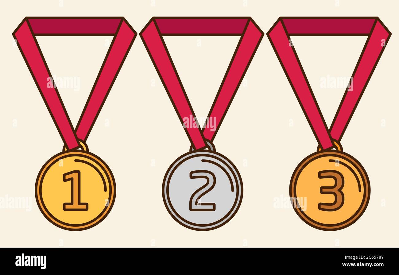 Flat style medallions vector icon set illustration Stock Vector Image ...