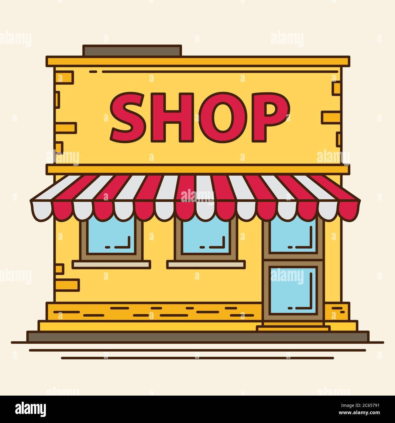 Flat shop building flat vector Stock Vector Image & Art - Alamy