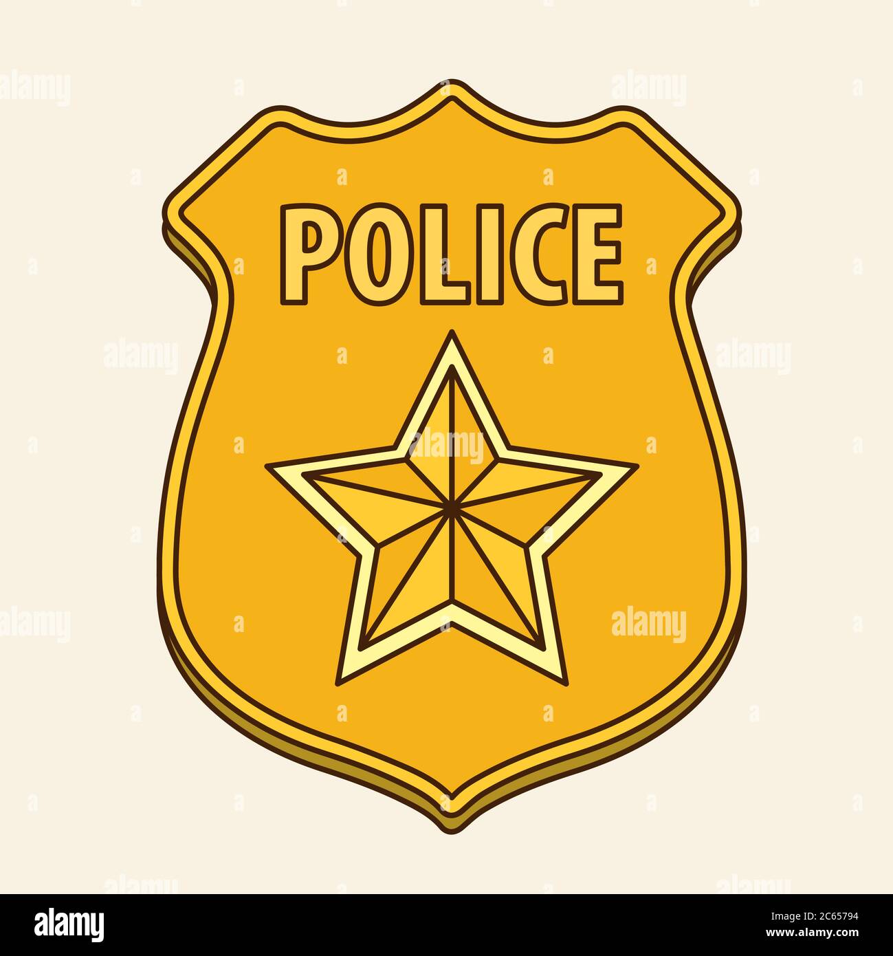 Vector Police Badge Icon Stock Vector Image & Art - Alamy