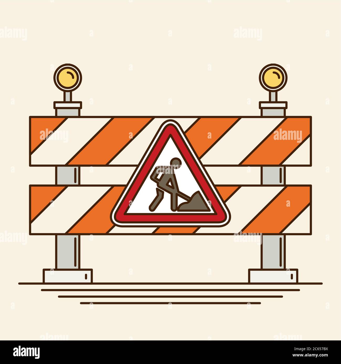 Under construction concept in flat design style, vector illustration ...