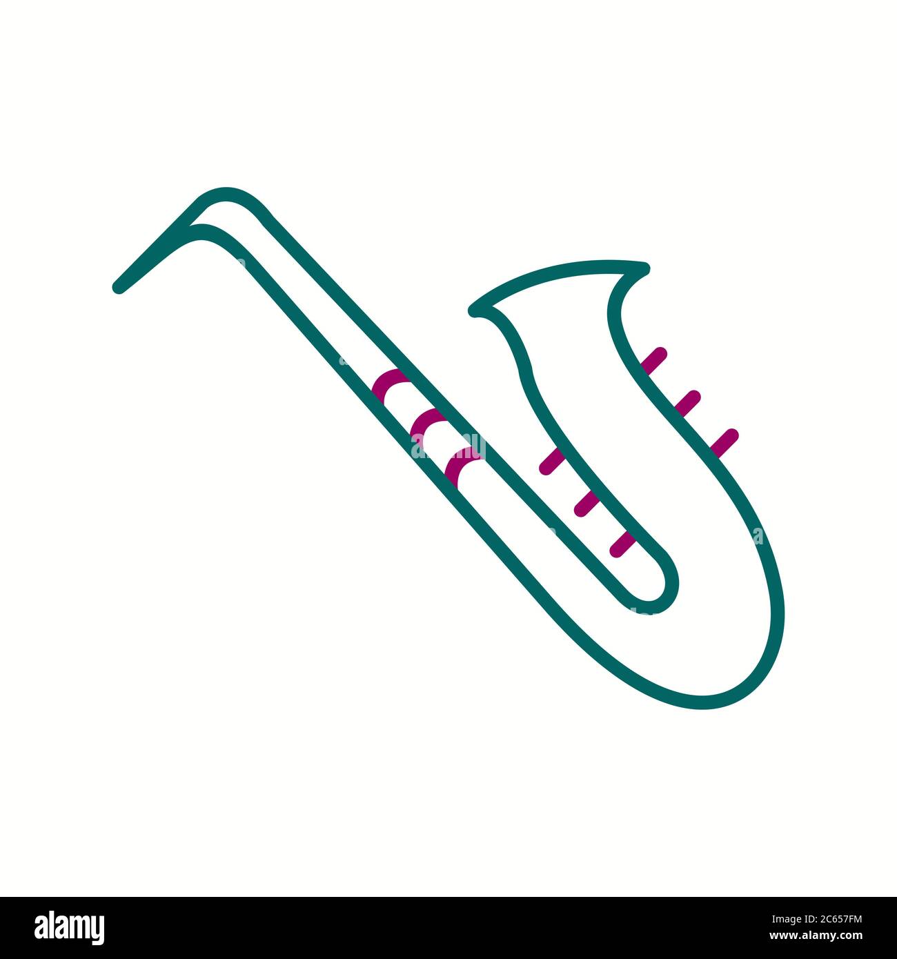 Unique Saxophone Vector Line Icon Stock Vector Image & Art - Alamy