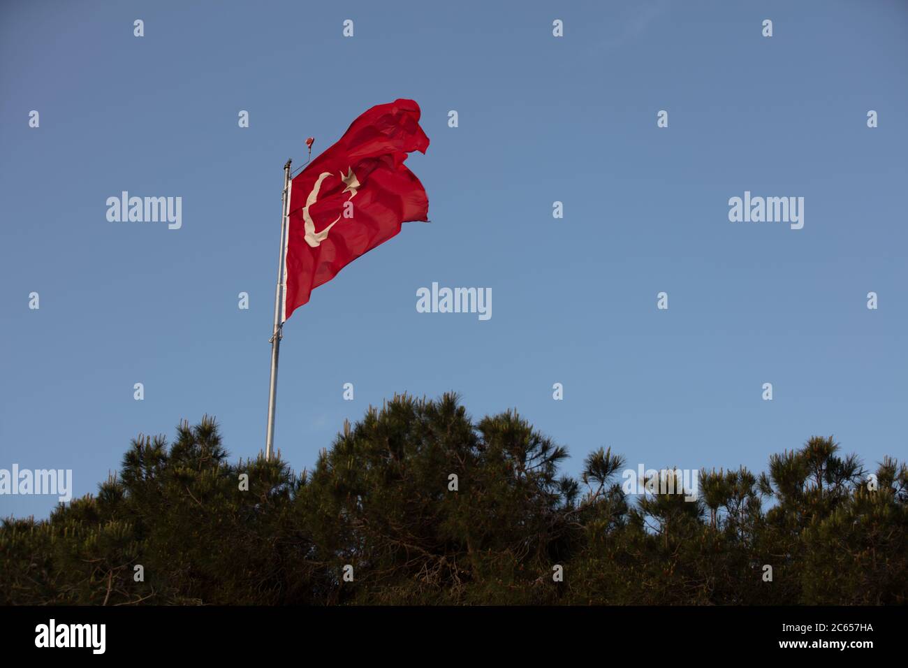 Turkish blue flag hi-res stock photography and images - Alamy