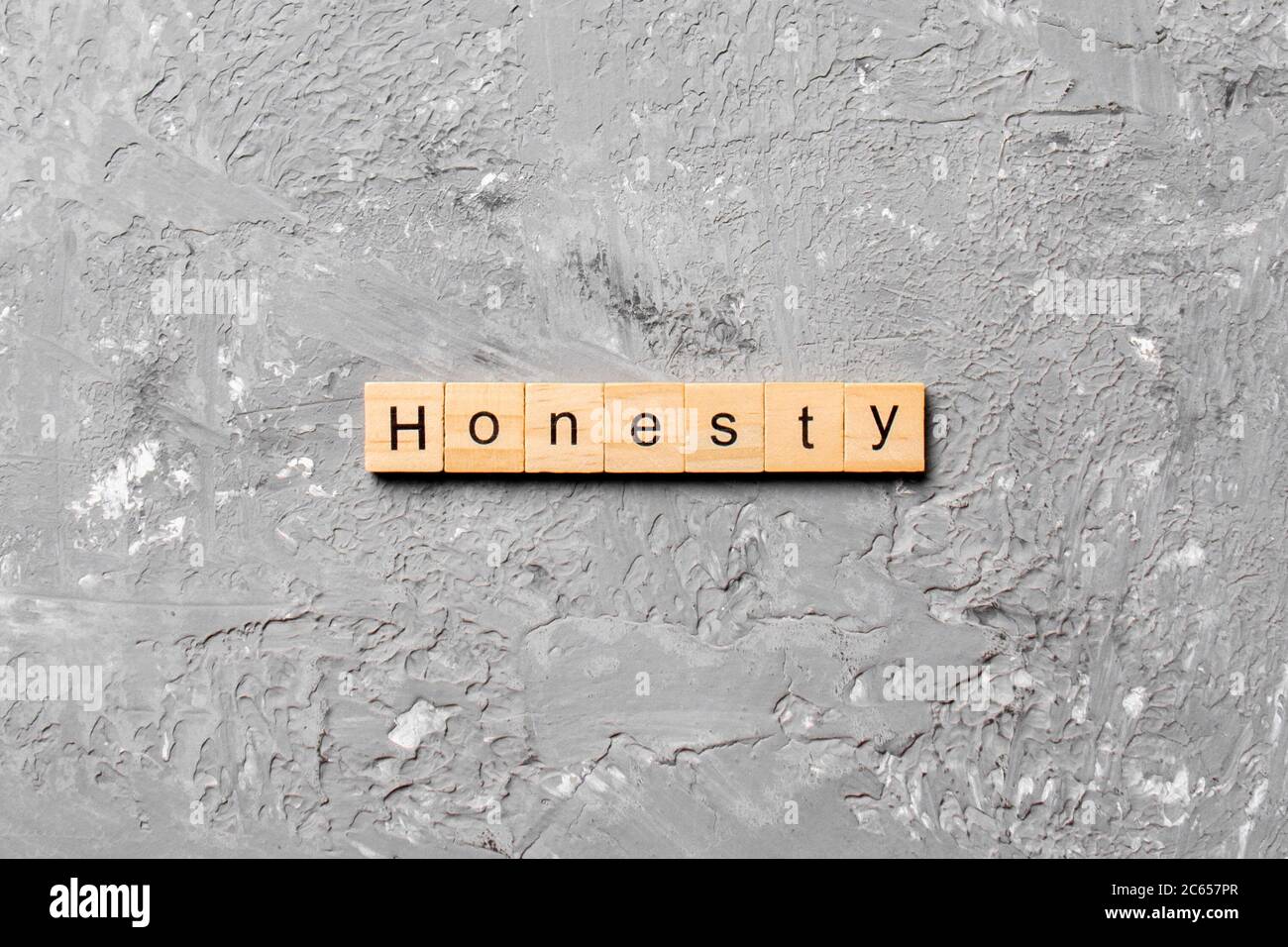 honesty word written on wood block. honesty text on table, concept ...