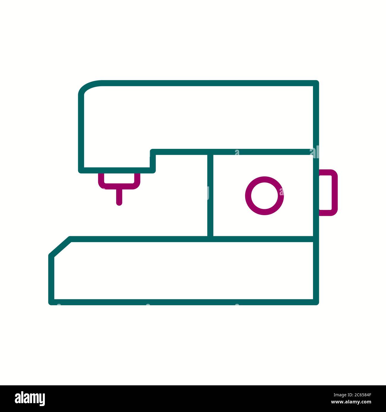 Unique Sewing Machine Vector Line Icon Stock Vector Image And Art Alamy