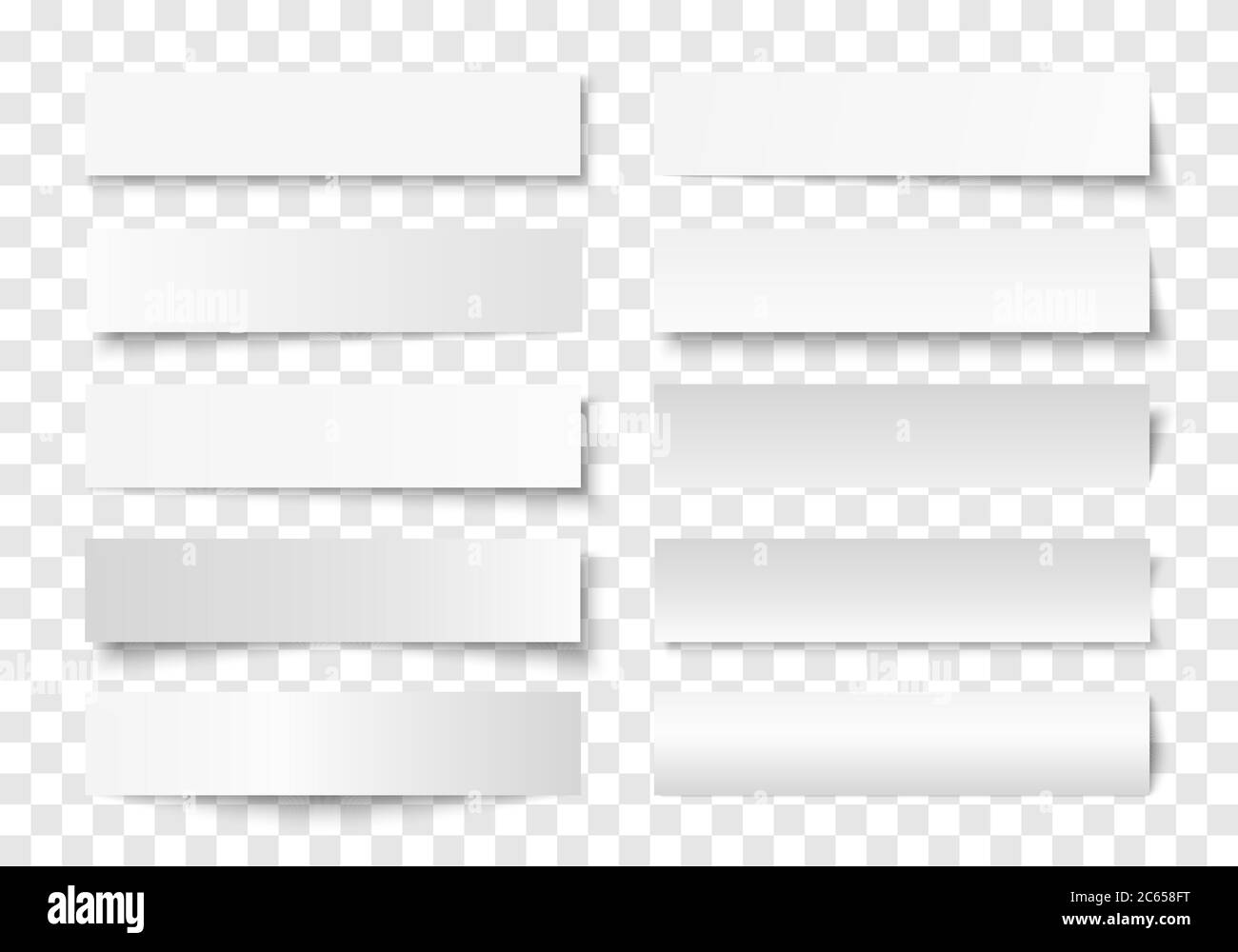 Vector set of shadow effects on transparent background. Realistic paper ...