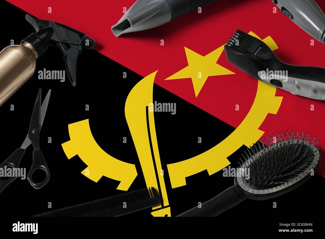 Round flag of angola hi-res stock photography and images - Alamy