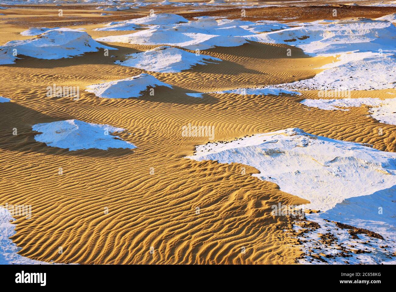 Beautiful abstract nature rock formations in Western White desert at ...