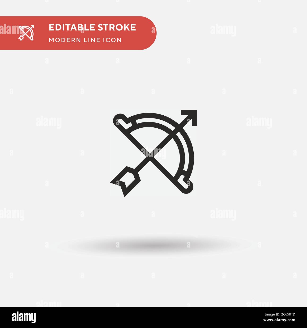 Archery Simple vector icon. Illustration symbol design template for web ...